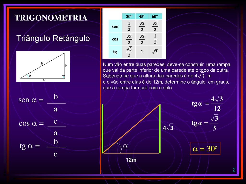 Trigonometria TriÂngulo RetÂngulo Professor Henrique Ppt Carregar