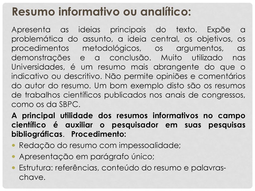 Exemplo De Resumo Informativo - FDPLEARN Exemplo De Resumo Informativo - FDPLEARN