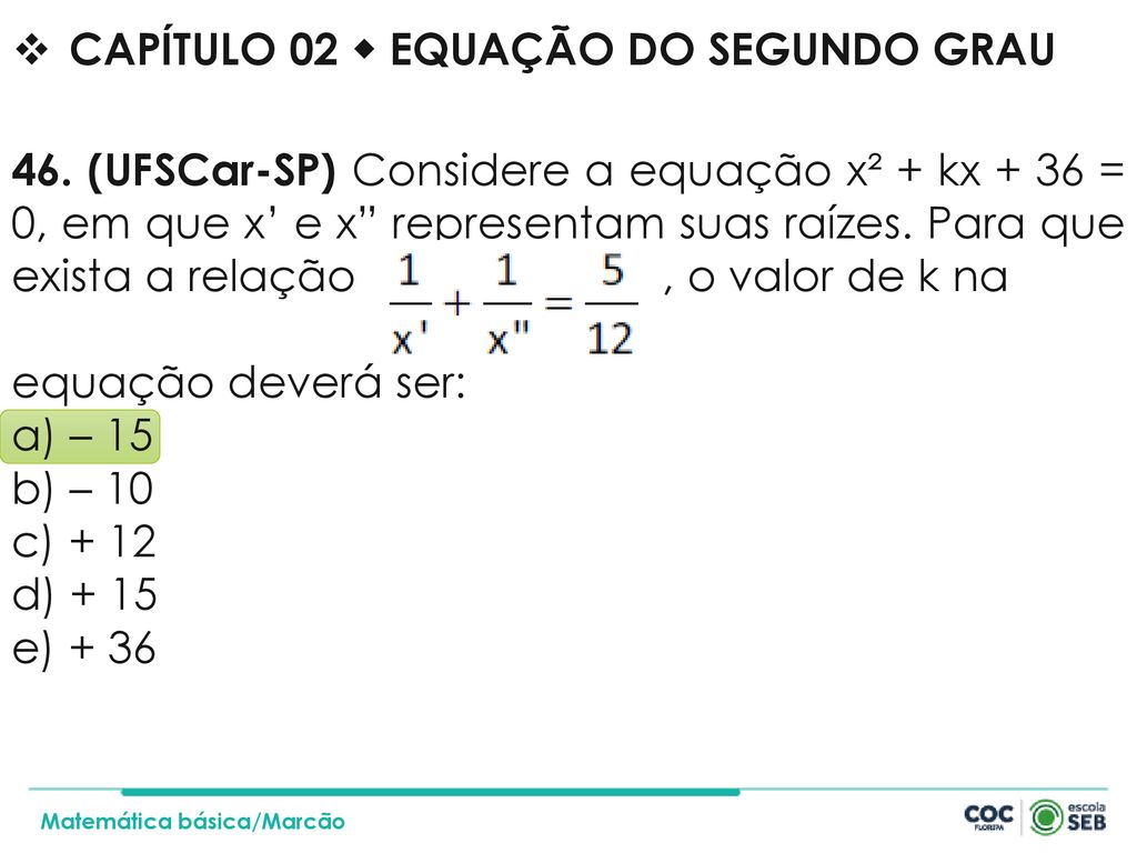 Equação Do Segundo Grau Ppt Carregar