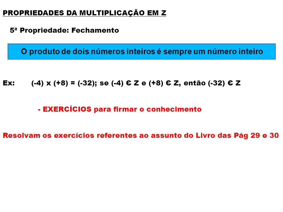 Assunto 8 Operãções Com Números Inteiros MultiplicaÇÃo Ppt Carregar